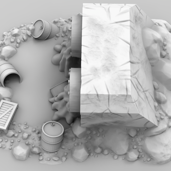 3D Printable Outflow Pipe Terrain by Rogue Sculpts