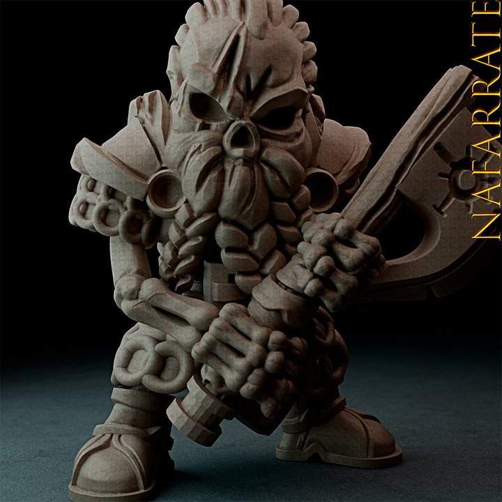 3D Printable Skeleton Dwarf by Nafarrate Designs