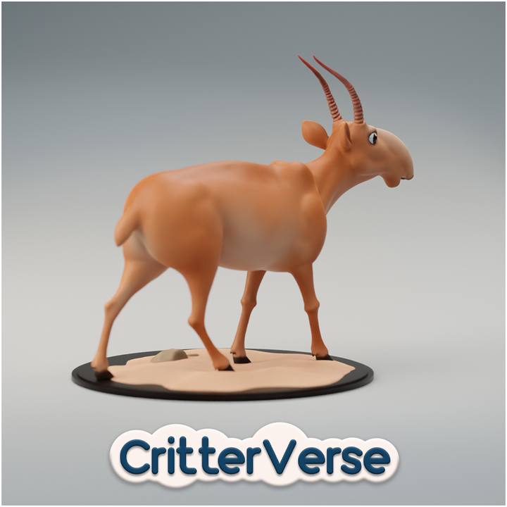 3D Printable Snuffy the Saiga Antelope by CritterVerse