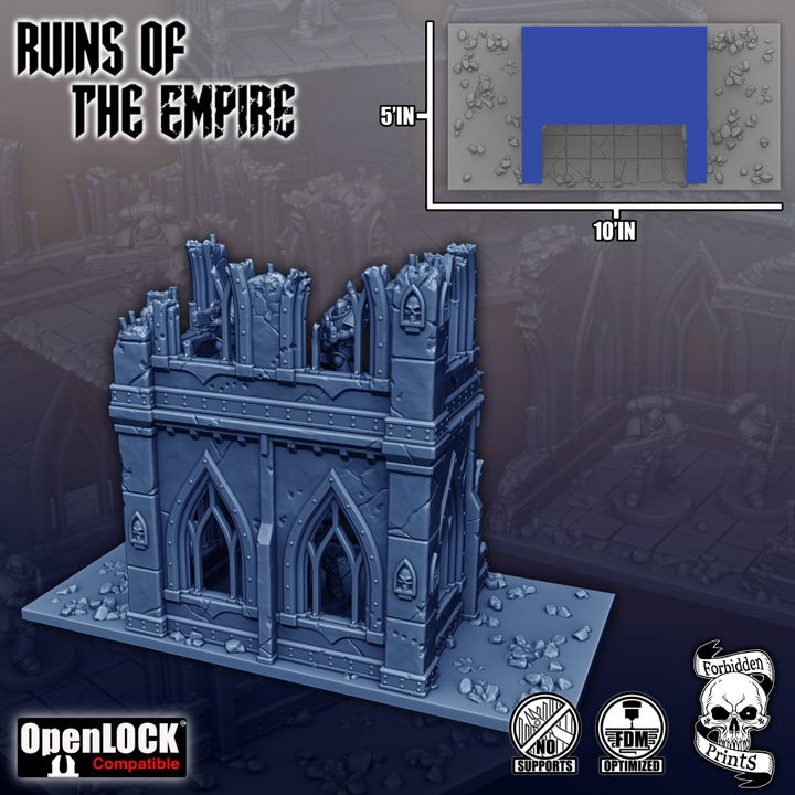 3D Printable Ruins of the Empire - 10x5 Set by Forbidden Prints