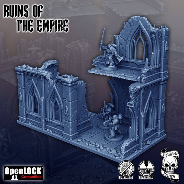 3D Printable Ruins of the Empire - 10x5 Set by Forbidden Prints