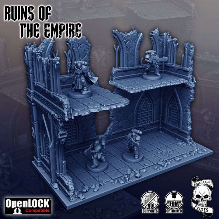 3D Printable Ruins of the Empire - 10x5 Set by Forbidden Prints