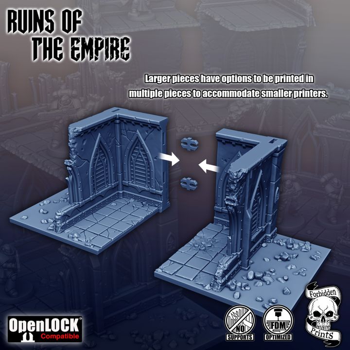 3D Printable Ruins of the Empire - 10x5 Set by Forbidden Prints