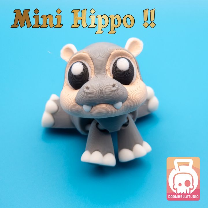 3D Printable Mini Hippo is Here! 🦛 by DoomBellStudio