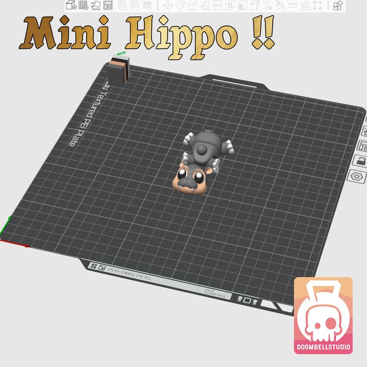 3D Printable Mini Hippo is Here! 🦛 by DoomBellStudio