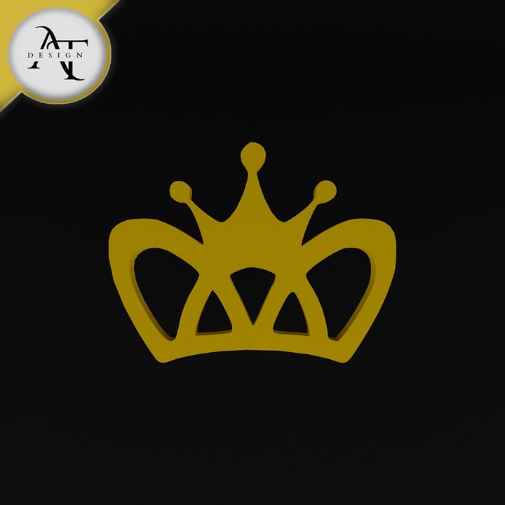 3D Printable Crown - 2D Art by AT Design