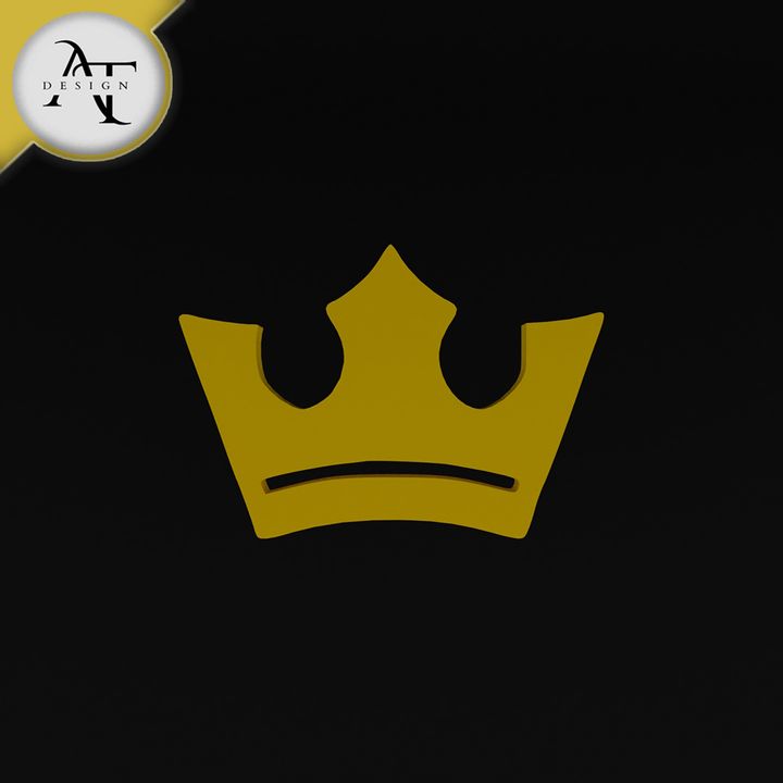 3D Printable Crown - 2D Art by AT Design