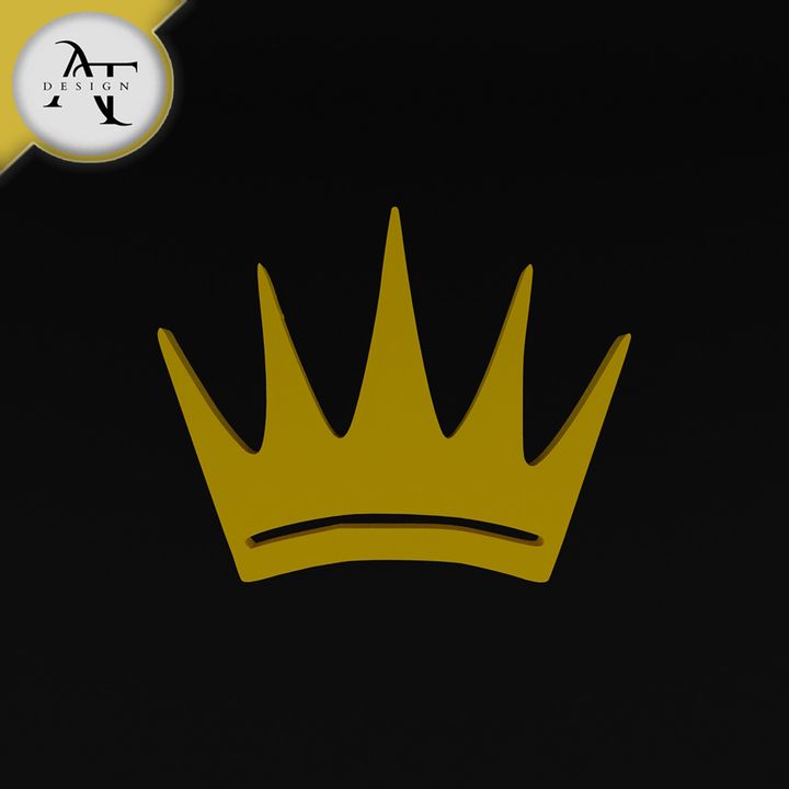 3D Printable Crown - 2D Art by AT Design