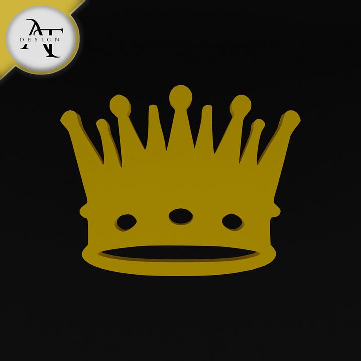 3D Printable Crown - 2D Art by AT Design