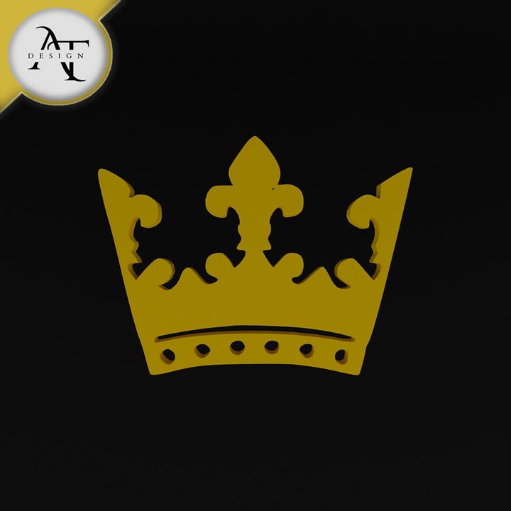 3D Printable Crown - 2D Art by AT Design