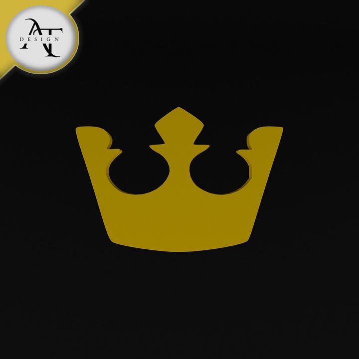 3D Printable Crown - 2D Art by AT Design