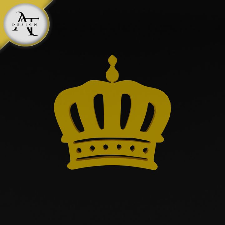 3D Printable Crown - 2D Art by AT Design