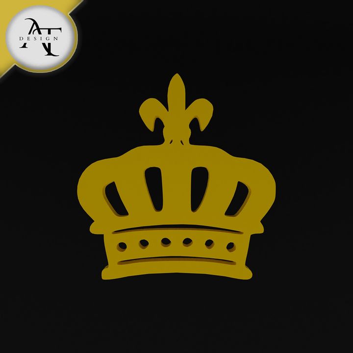 3D Printable Crown - 2D Art by AT Design