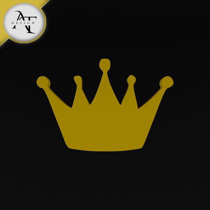 3D Printable Crown - 2D Art by AT Design