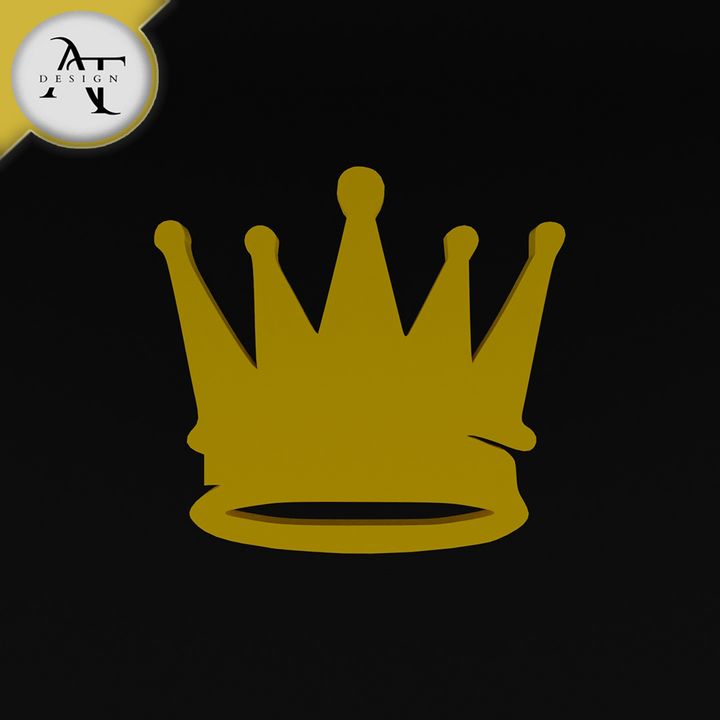 3D Printable Crown - 2D Art by AT Design