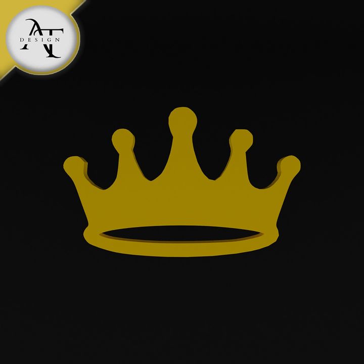 3D Printable Crown - 2D Art by AT Design