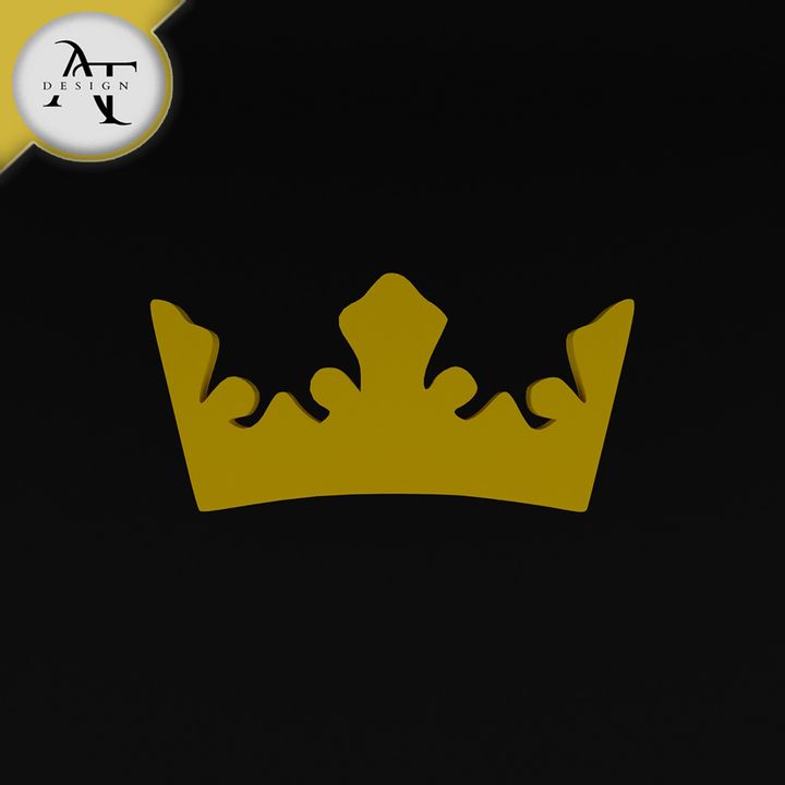 3D Printable Crown - 2D Art by AT Design