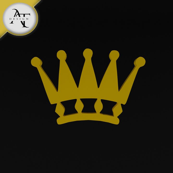 3D Printable Crown - 2D Art by AT Design