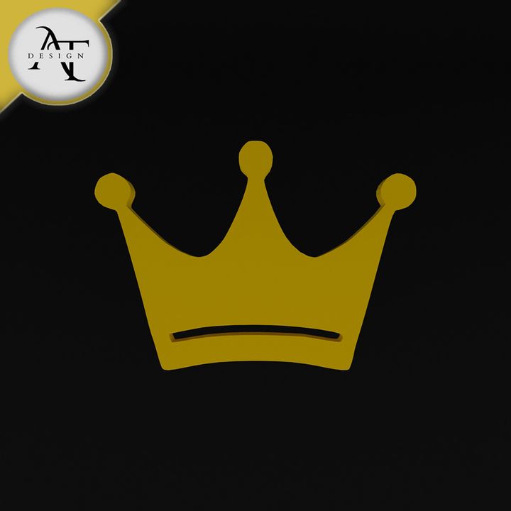 3D Printable Crown - 2D Art by AT Design