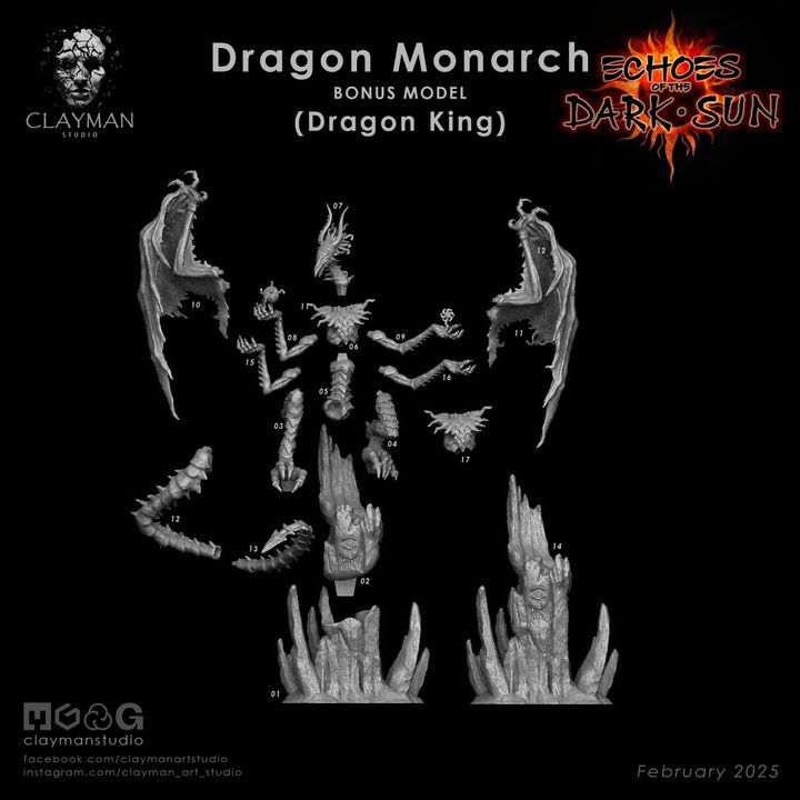 3D Printable Dragon Monarch by Clayman Studio