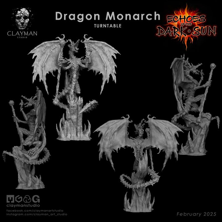 3D Printable Dragon Monarch by Clayman Studio