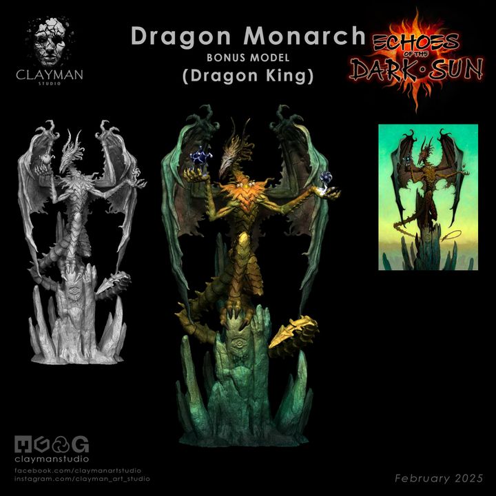 3D Printable Dragon Monarch by Clayman Studio