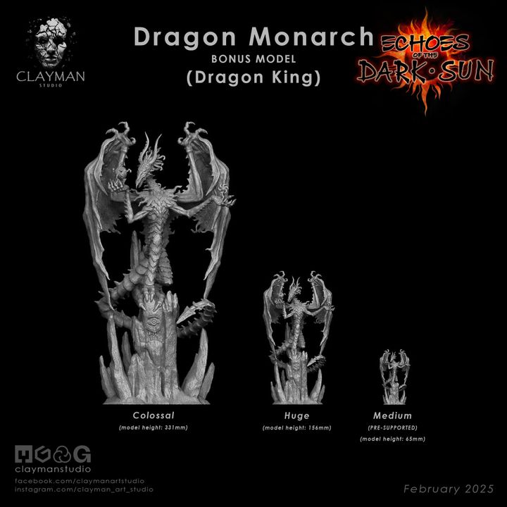 3D Printable Dragon Monarch by Clayman Studio