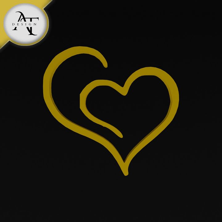 3D Printable Heart - 2D Art by AT Design