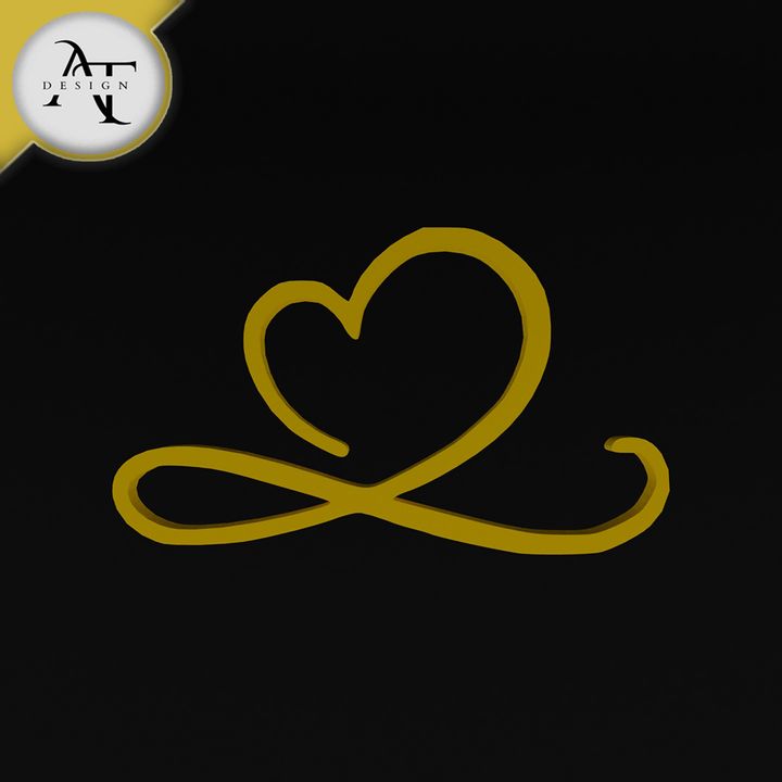 3D Printable Heart - 2D Art by AT Design