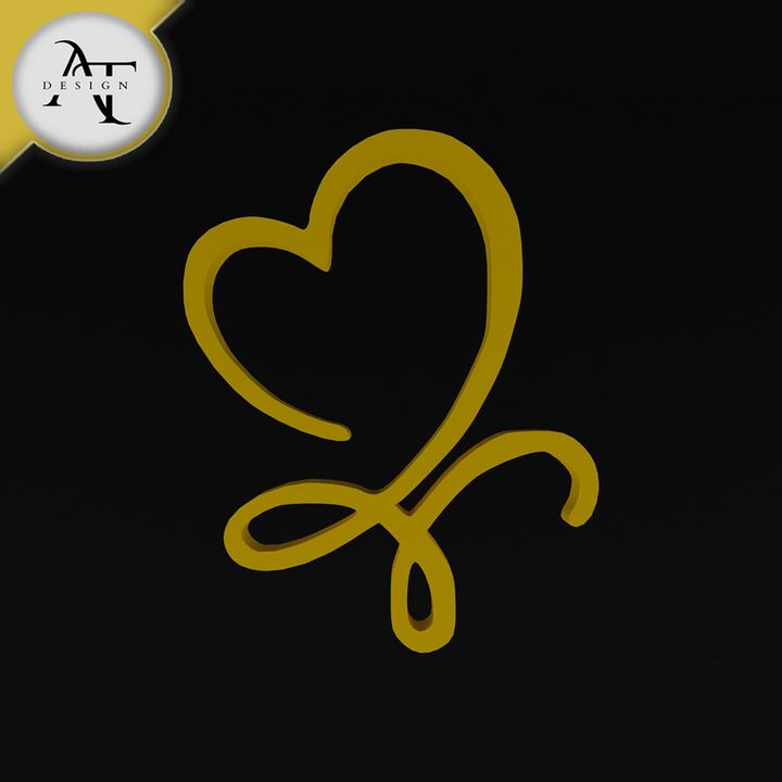 3D Printable Heart - 2D Art by AT Design