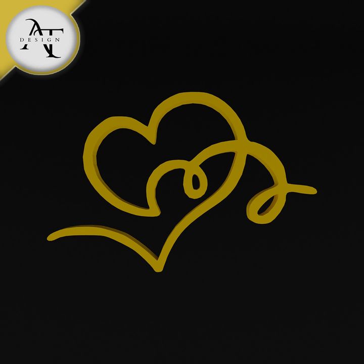 3D Printable Heart - 2D Art by AT Design