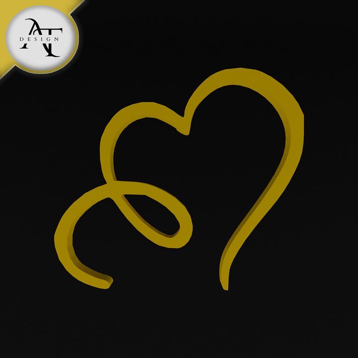 3D Printable Heart - 2D Art by AT Design