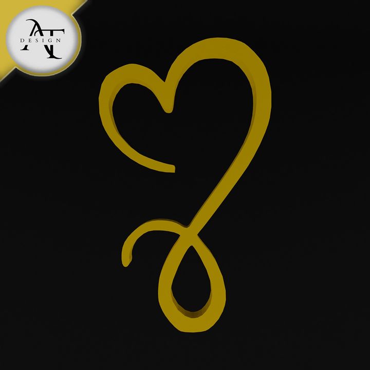 3D Printable Heart - 2D Art by AT Design