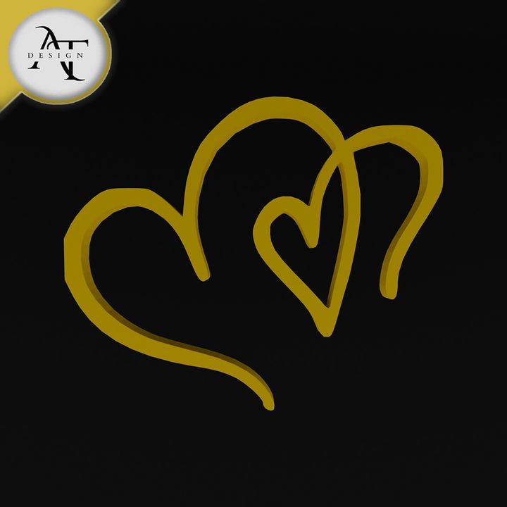 3D Printable Heart - 2D Art by AT Design