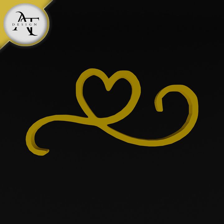 3D Printable Heart - 2D Art by AT Design