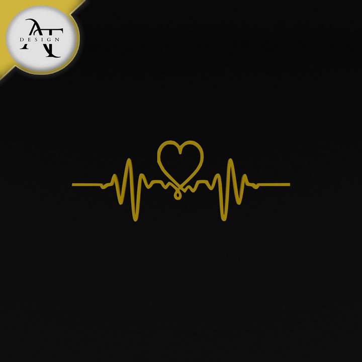 3D Printable Heartbeat - 2D Art by AT Design