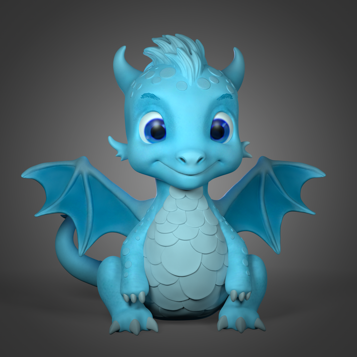 3D Printable Little cute ice dragon by Undefeated miniatures