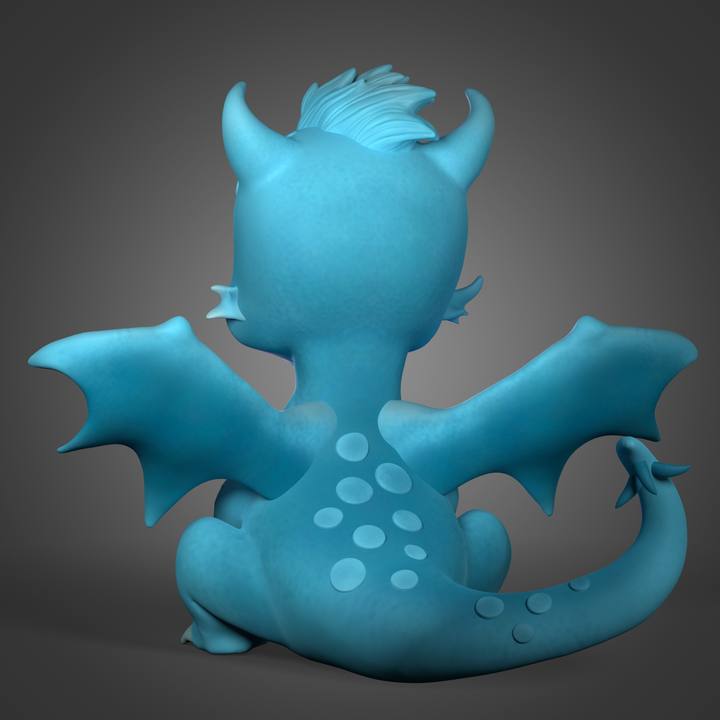 3D Printable Little cute ice dragon by Undefeated miniatures