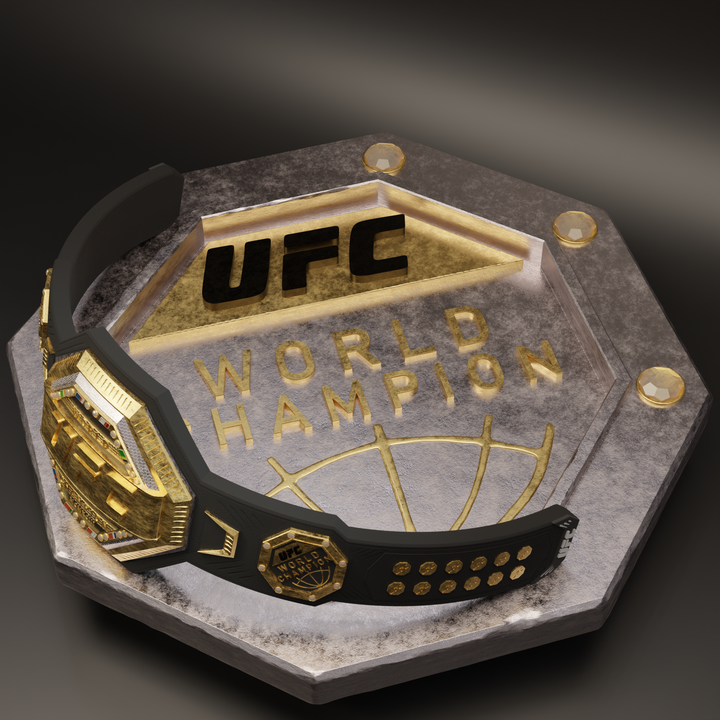 3D Printable UFC LEGACY CHAMPIONSHIP BELT by Undefeated miniatures