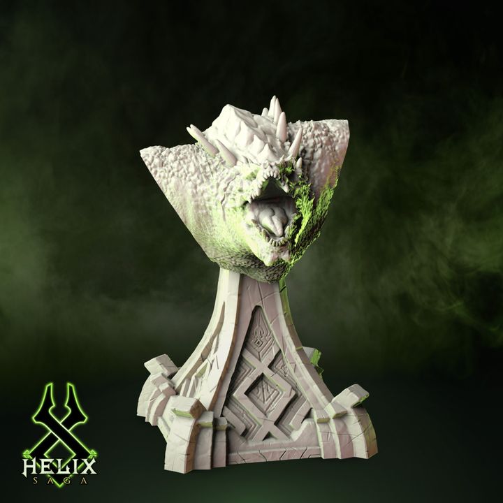3D Printable Bust - Excidium, The Shadow of Ashes by HELIX SAGA