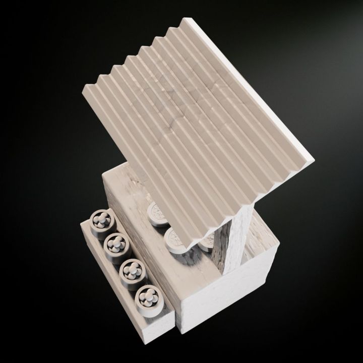 3D Printable Sci-Fi Market Tent VII by WargamesCo