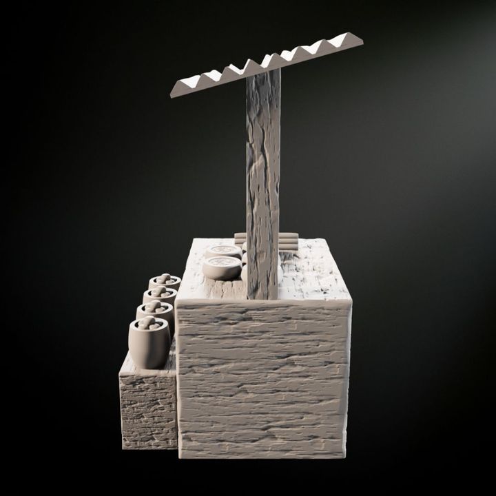 3D Printable Sci-Fi Market Tent VII by WargamesCo