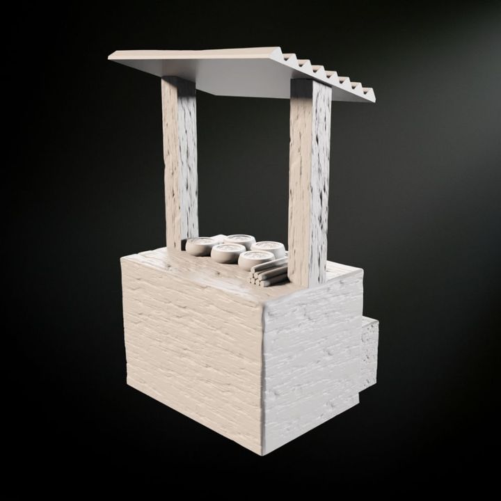 3D Printable Sci-Fi Market Tent VII by WargamesCo