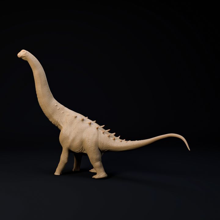 3D Printable Alamosaurus walking 1-100 scale pre-supported dinosaur ...