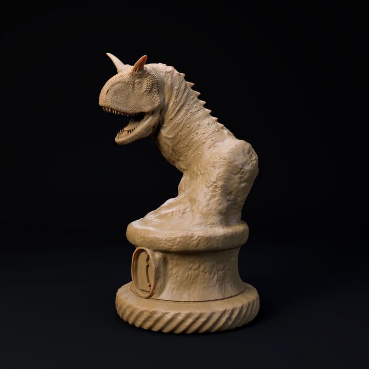 3D Printable Dinosaur chess set - pre supported by Dino and Dog