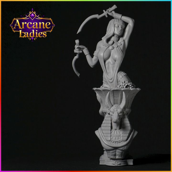 3D Printable Nubia from Arcane Ladies by Black Bird Miniatures
