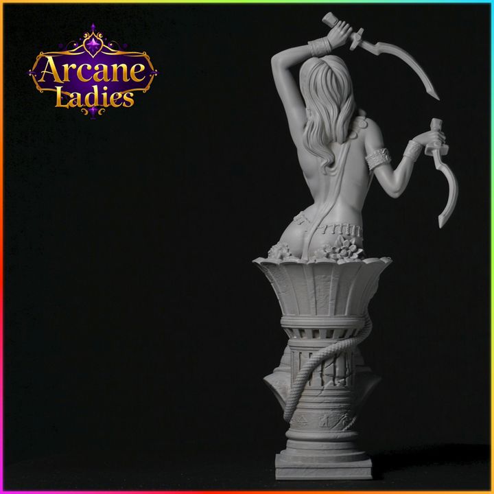 3D Printable Nubia from Arcane Ladies by Black Bird Miniatures