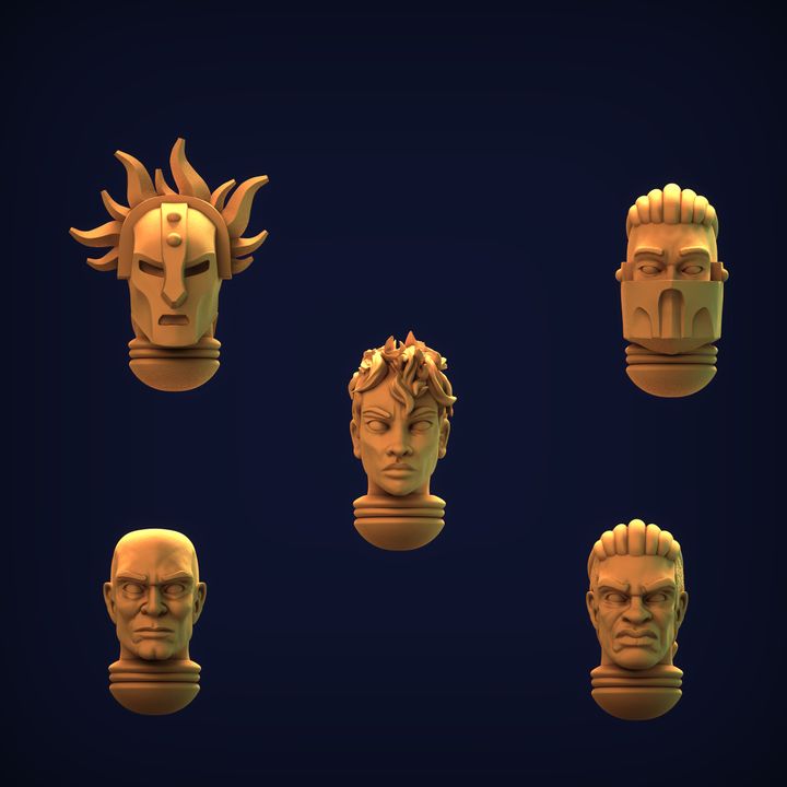 3D Printable 5 Heads AoS ( Army of Sun) army by Imp3dsion