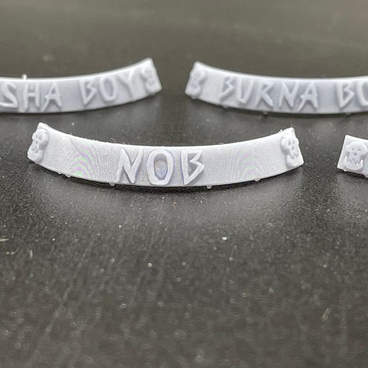 3D Printable Kill Team Ork Kommando Nameplates by Tagmybase.com