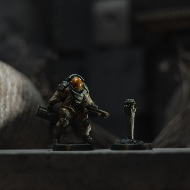 3D Printable A space Jock and an object of unknown origin. by BlightBones